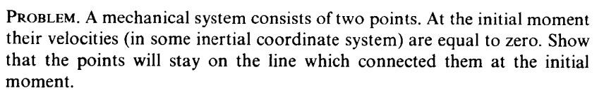 Solved ProblEM. A mechanical system consists of two points. | Chegg.com