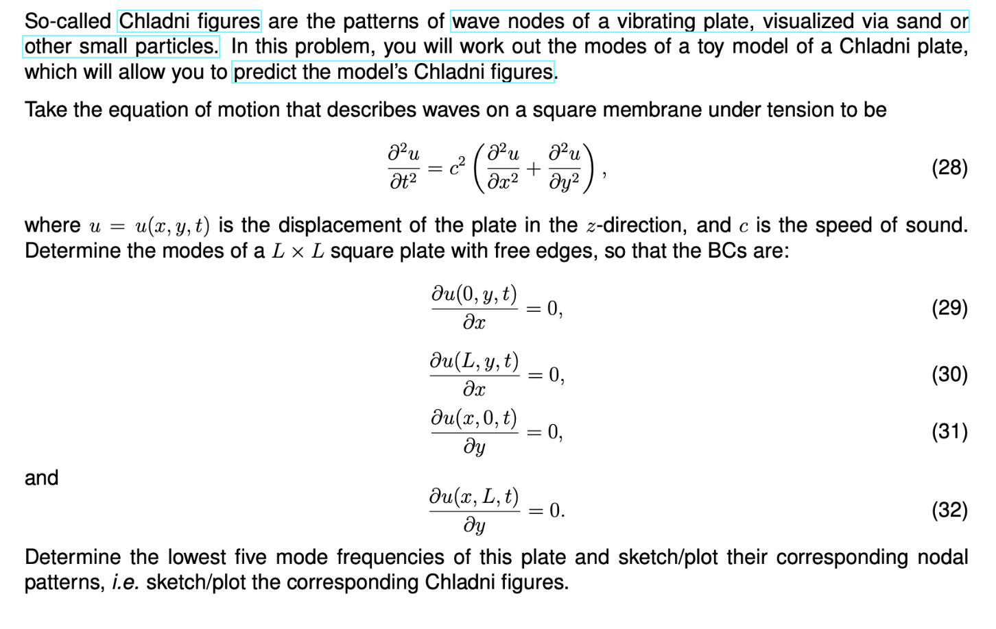 Solved So-called Chladni figures are the patterns of wave | Chegg.com