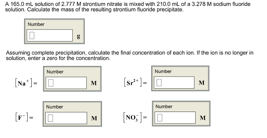 Solved A 165.0 mL solution of 2.777 M strontium nitrate is | Chegg.com