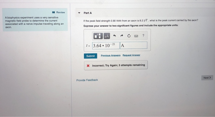 Solved Review Part A A biophysics experiment uses a very | Chegg.com