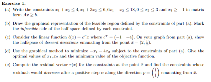 Solved Exercise 1. (a) Write the constraints 2 + 12