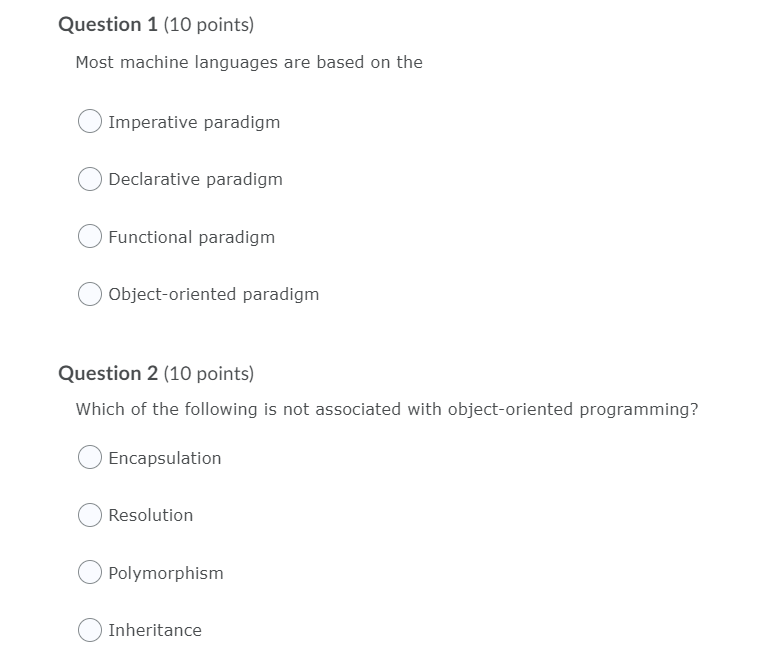 Solved Question 1 (10 points) Most machine languages are | Chegg.com