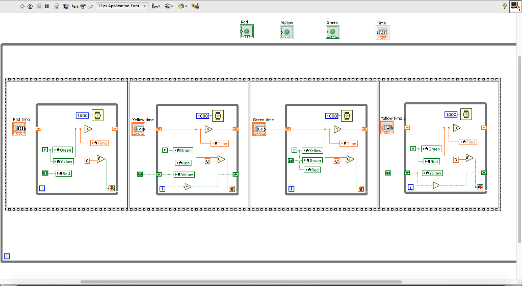 Solved Labview VI Analyzation: Traffic Light Simulation | Chegg.com