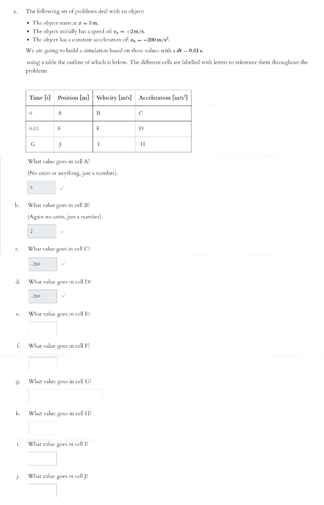 Solved The following ser of problems deal with an object: - | Chegg.com