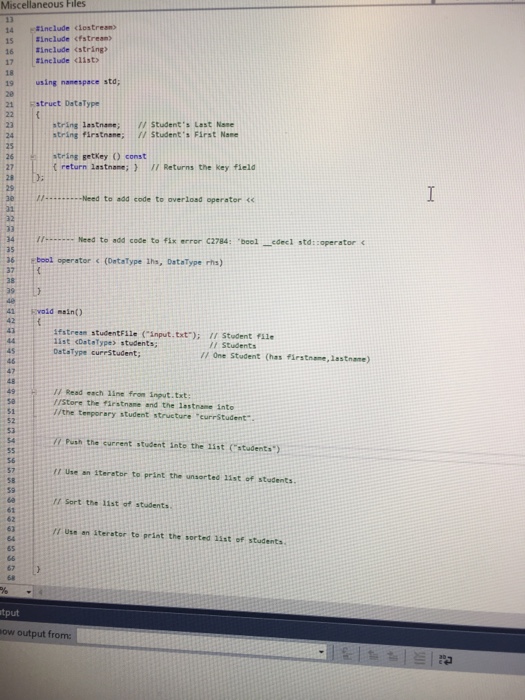 Fill in the missing code in c++ | Chegg.com