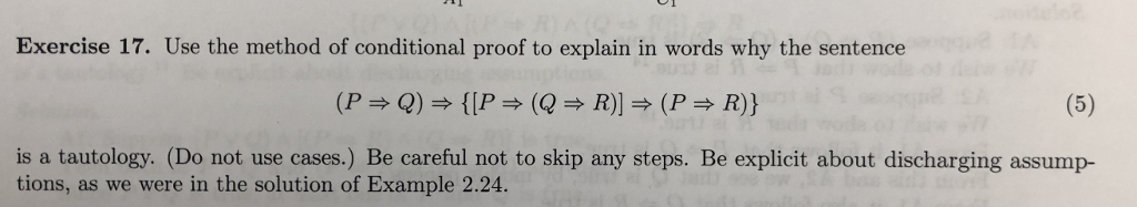 Solved Exercise 17. Use the method of conditional proof to | Chegg.com