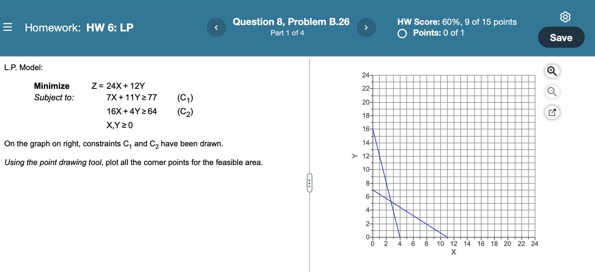 Solved The Optimal solution is point: The optimal solution | Chegg.com