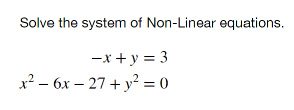 Solved Solve the system of Non-Linear | Chegg.com
