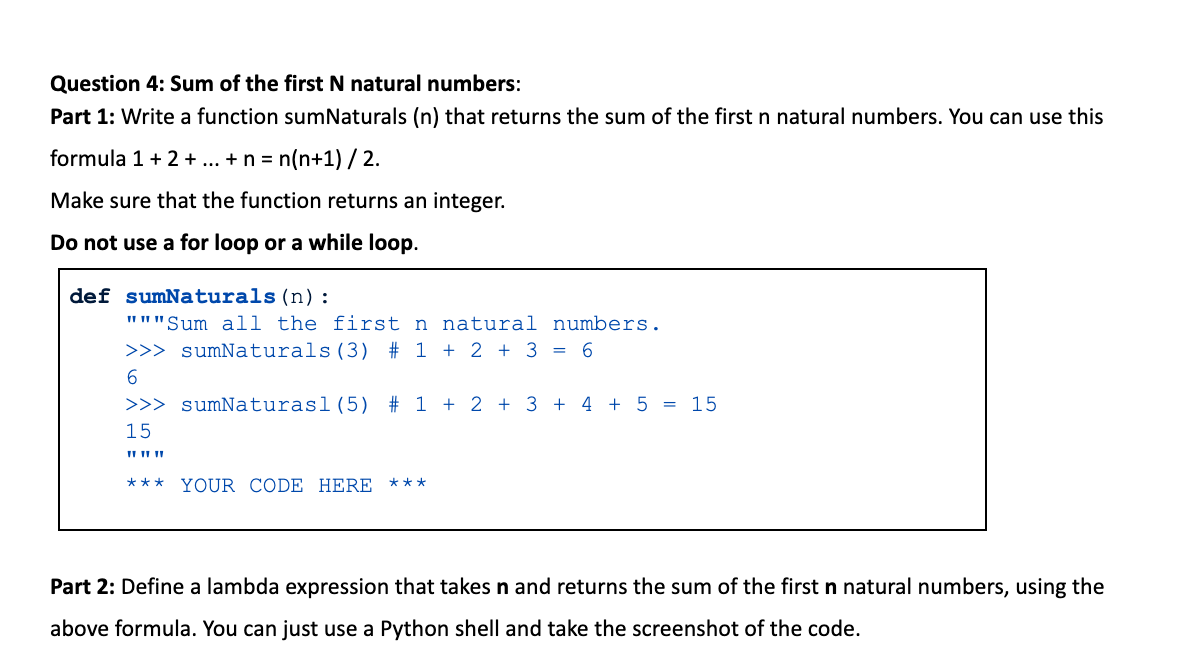 Solved Part 1: Come up with the most creative expression | Chegg.com