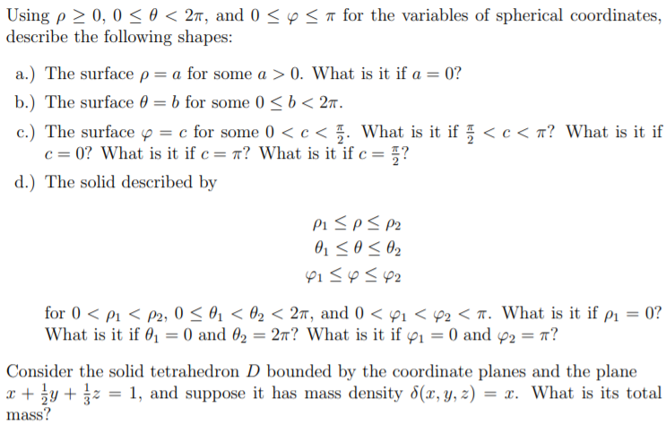 Solved Using p > 0,0 0. What is it if a = 0? b.) The | Chegg.com