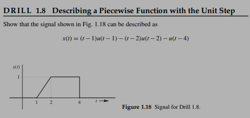 Solved DRILL 1.8 Describing a Piecewise Function with the | Chegg.com