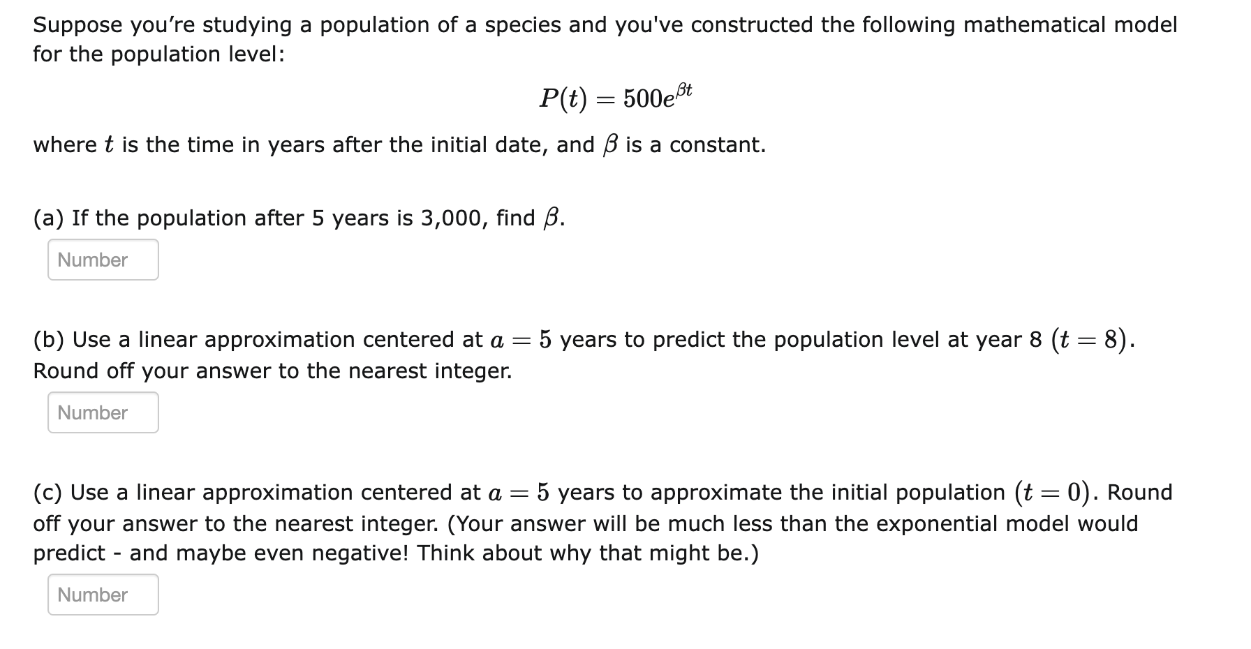 Solved Suppose you're studying a population of a species and | Chegg.com