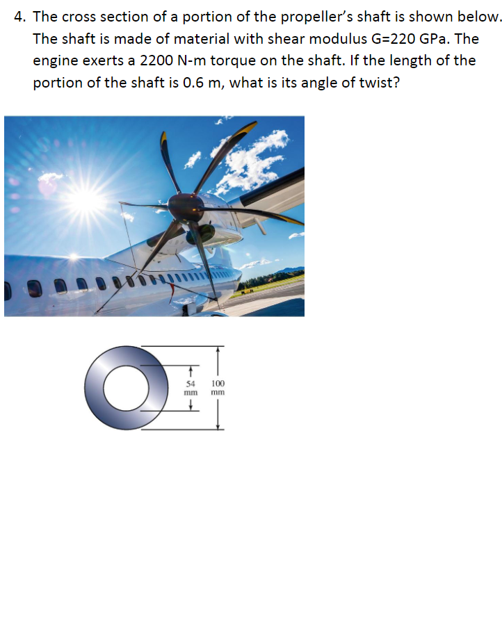 Solved 4. The cross section of a portion of the propeller's | Chegg.com