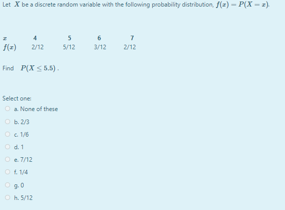 Solved Let X be a discrete random variable with the | Chegg.com