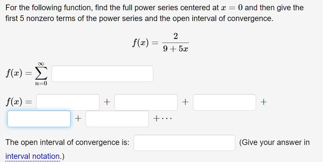 Solved For the following function, find the full power | Chegg.com