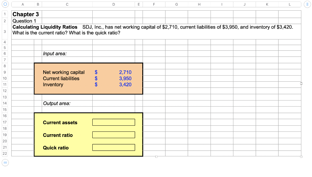 Solved Calculating Liquidity Ratios SDJ, Inc., has net | Chegg.com
