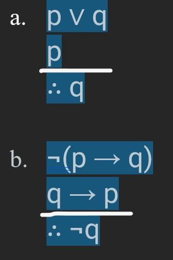 Solved Discrete Math 8 Indicate Whether The Argument Is