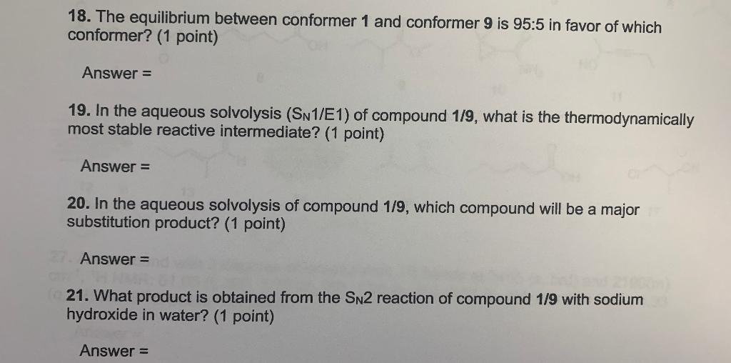 Solved Use the following compounds when answering questions | Chegg.com