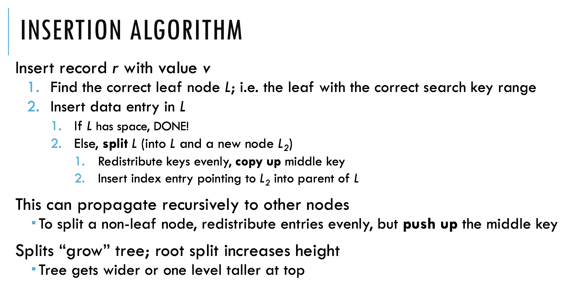 Solved Assume the following B-tree exists with d = 2: Draw | Chegg.com