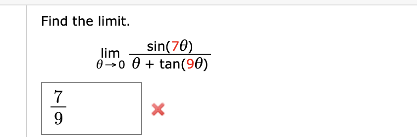 Solved Find the limit. lim sin() 0-0 0 + tan(90) | Chegg.com