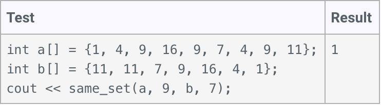 Solved Write A Function That Checks Whether Two Arrays Have