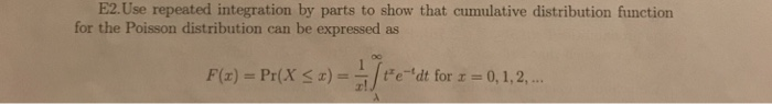 Solved E2.Use repeated integration by parts to show that | Chegg.com