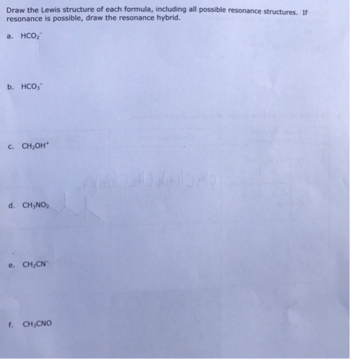 Solved Draw The Lewis Structure Of Each Formula Including