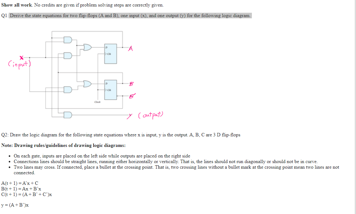 Solved Show all work. No credits are given if problem | Chegg.com