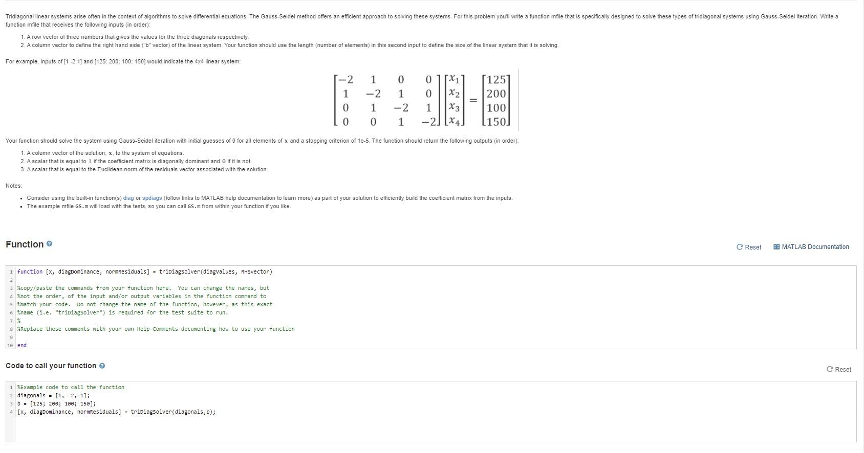 Solved Tridiagonal linear systems arise often in the context | Chegg.com