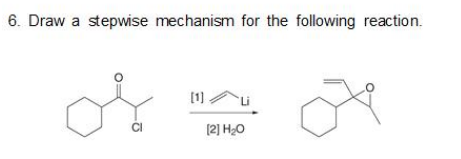 Solved ketone and alkyl lithium reaction make epoxide ring i | Chegg.com