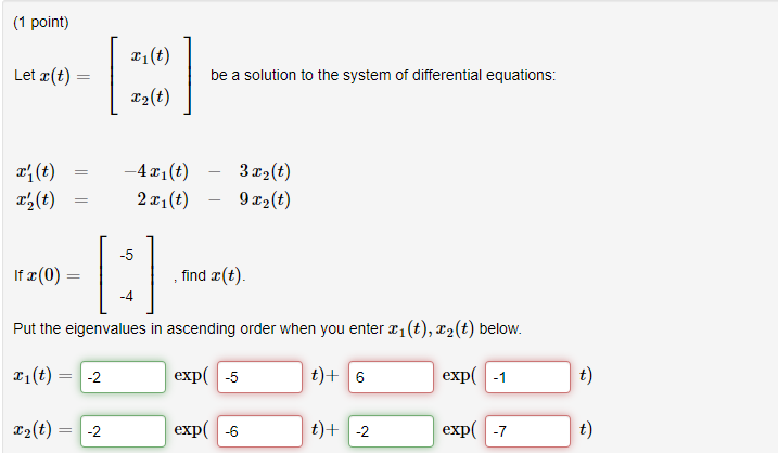 Solved 1 Point Write The Given Third Order Linear Equation