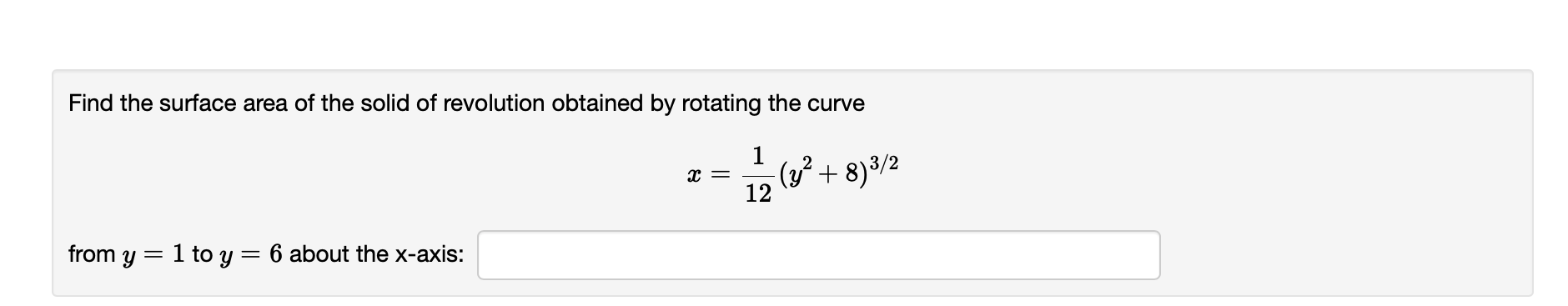 Solved Find the surface area of the solid of revolution | Chegg.com