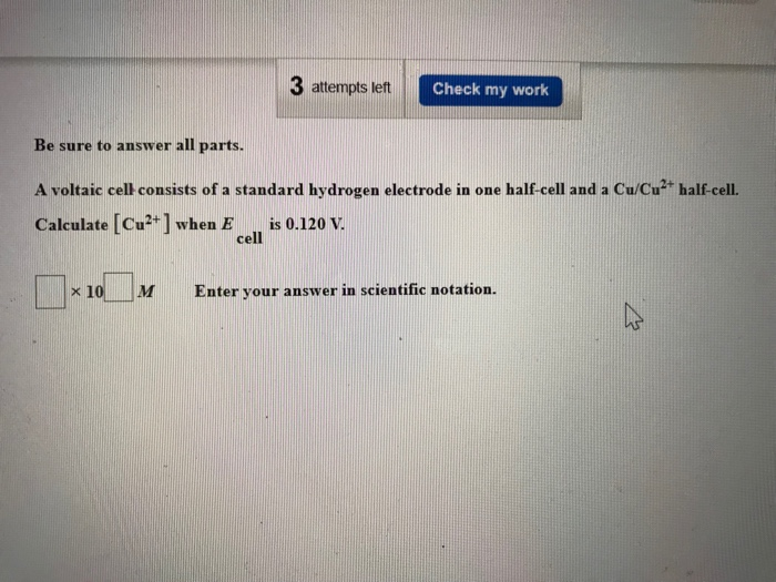 Solved 3 attempts let Check my work Be sure to answer all | Chegg.com