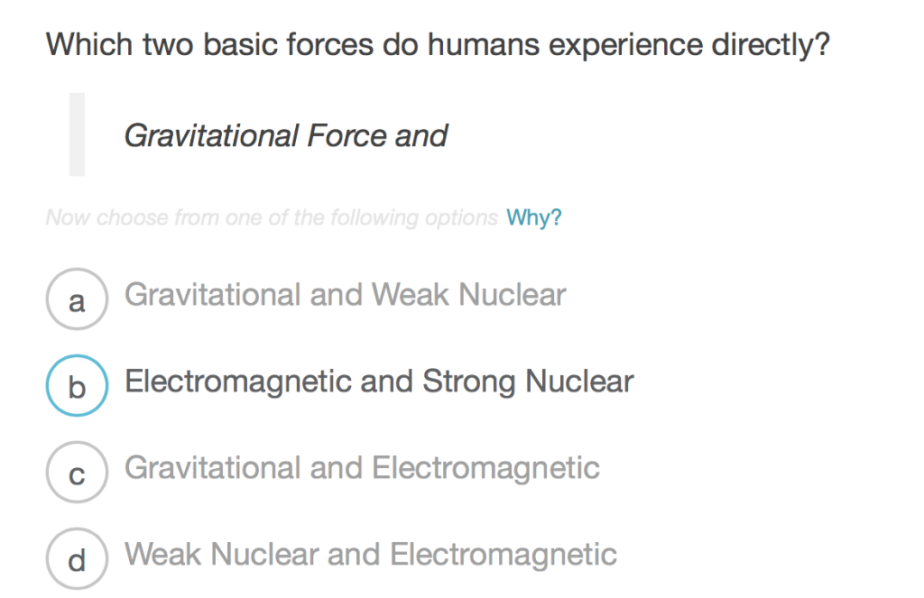 Solved Which two basic forces do humans experience directly? | Chegg.com