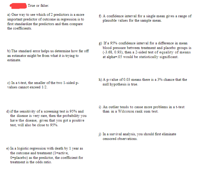 Solved a) One way to see which of 2 predictors is a more | Chegg.com