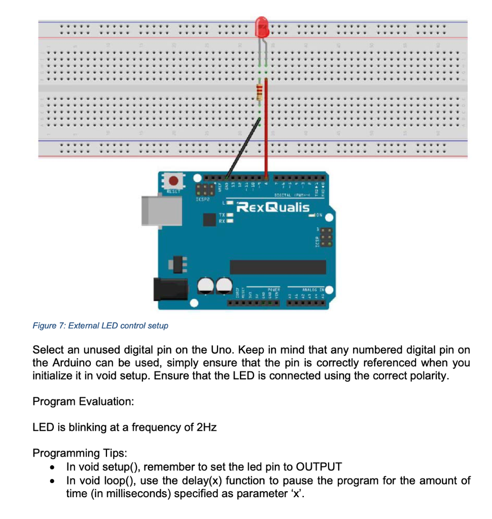 Solved Select an unused digital pin on the Uno. Keep in mind | Chegg.com