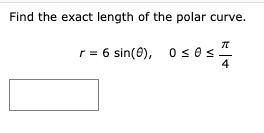 Solved Find the exact length of the polar curve. | Chegg.com