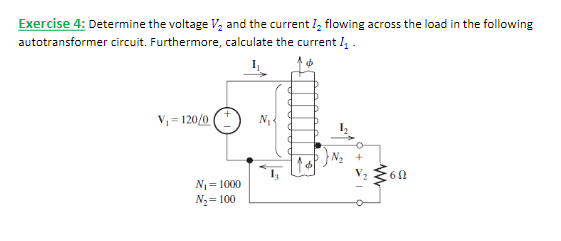 Solved Exercise 4: Determine the voltage V2 and the current | Chegg.com
