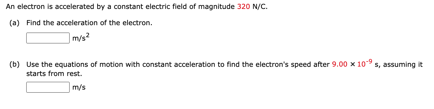 Solved An electron is accelerated by a constant electric | Chegg.com