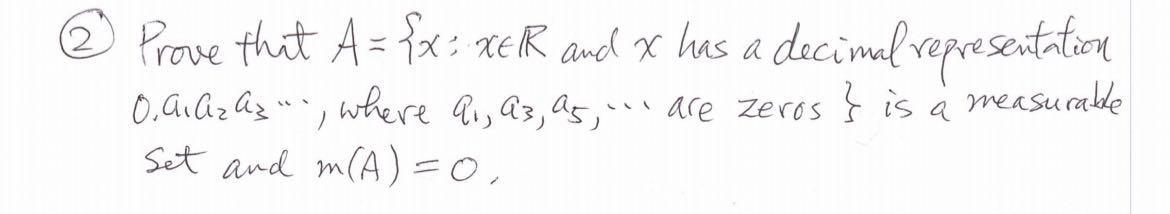 Solved Prove that A = {x: xeR and x has a decimal | Chegg.com