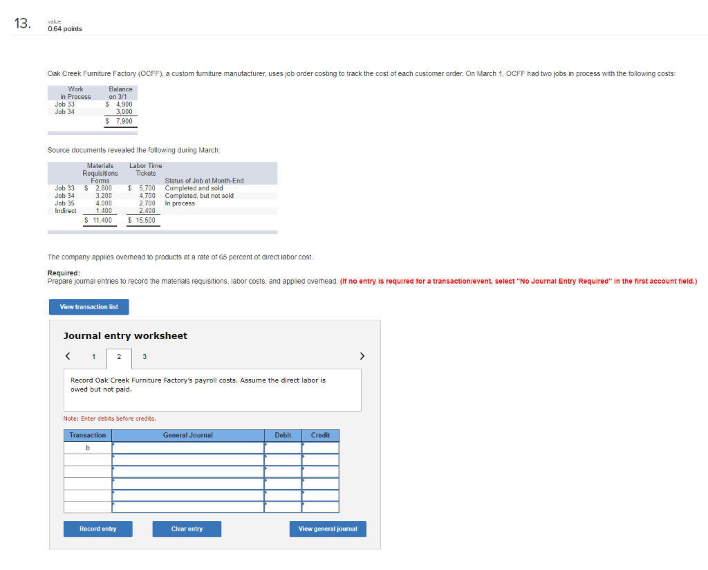 Solved Oak Creek Furniture Factory (OCFF), a custom | Chegg.com