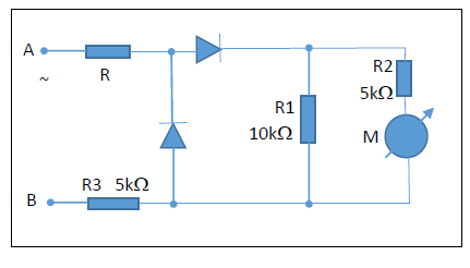 Solved In the circuit in the figure, M is a moving coil type | Chegg.com