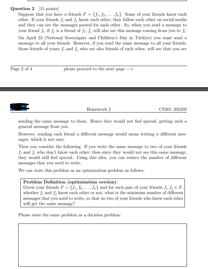 Solved Question 2 [15 points] Suppose that you have n | Chegg.com