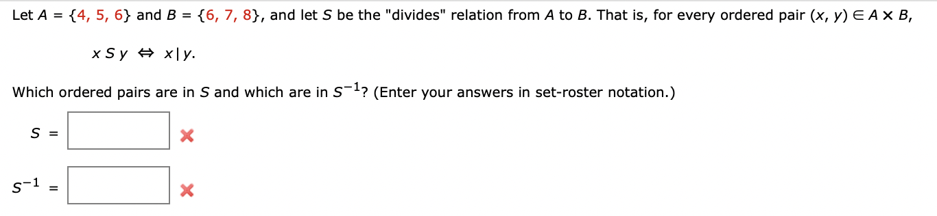 Solved Let A={4,5,6} and B={6,7,8}, and let S be the | Chegg.com