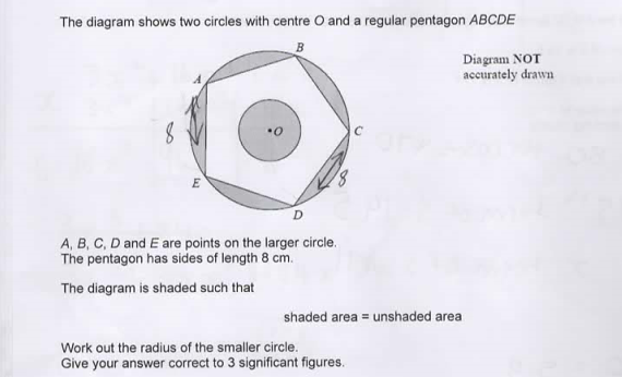 Solved The diagram shows two circles with centre O ﻿and a | Chegg.com