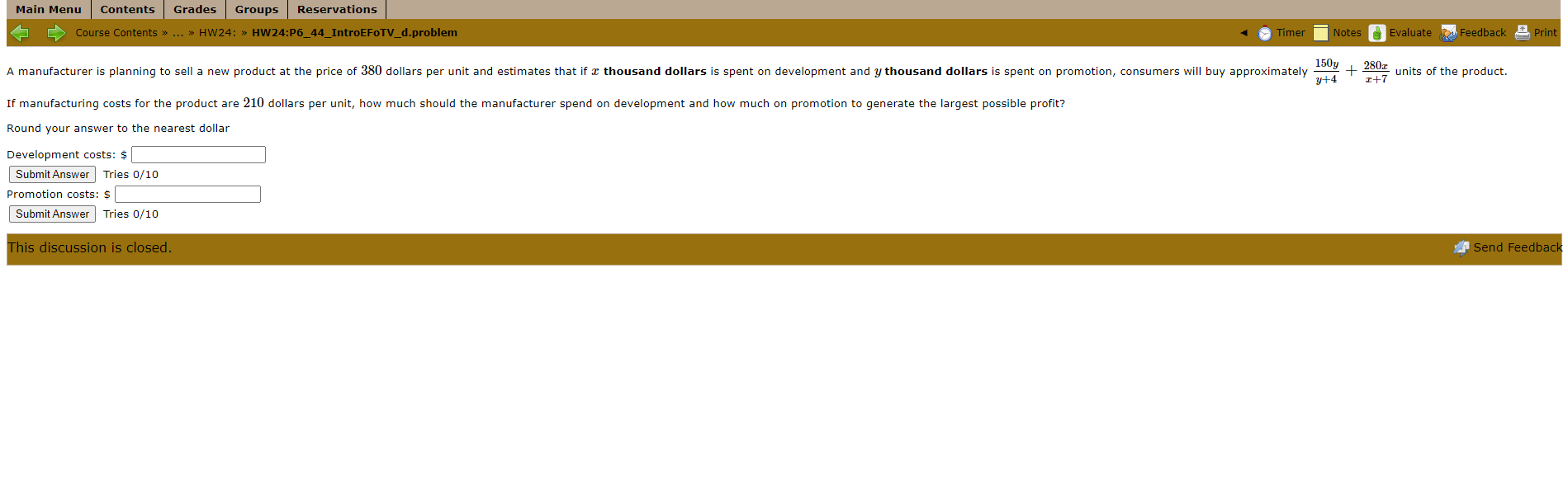 Solved Main Menu Contents Grades Groups Reservations Course | Chegg.com