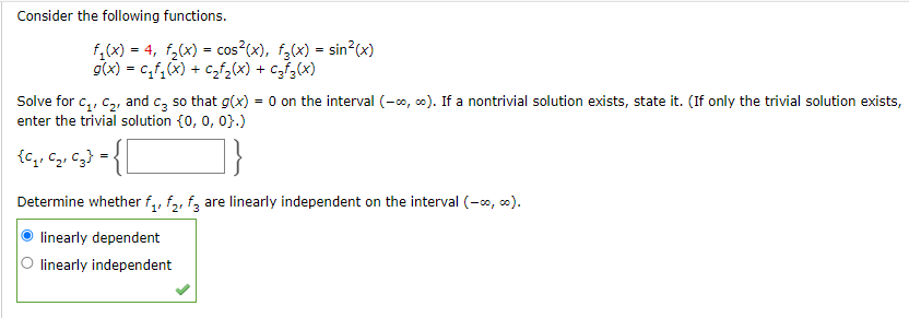 Solved Consider the following functions. | Chegg.com