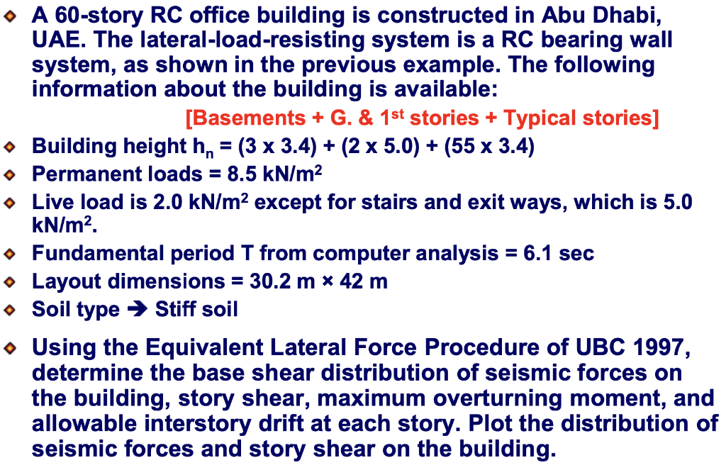 A 60-story RC office building is constructed in Abu | Chegg.com