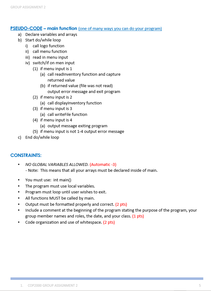 Solved Group Assignment 2 (10 pts TOTAL PеR MEMBER/ROLE) For | Chegg.com