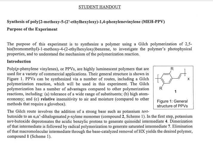 Pre lab (this experiment has not been carried out | Chegg.com